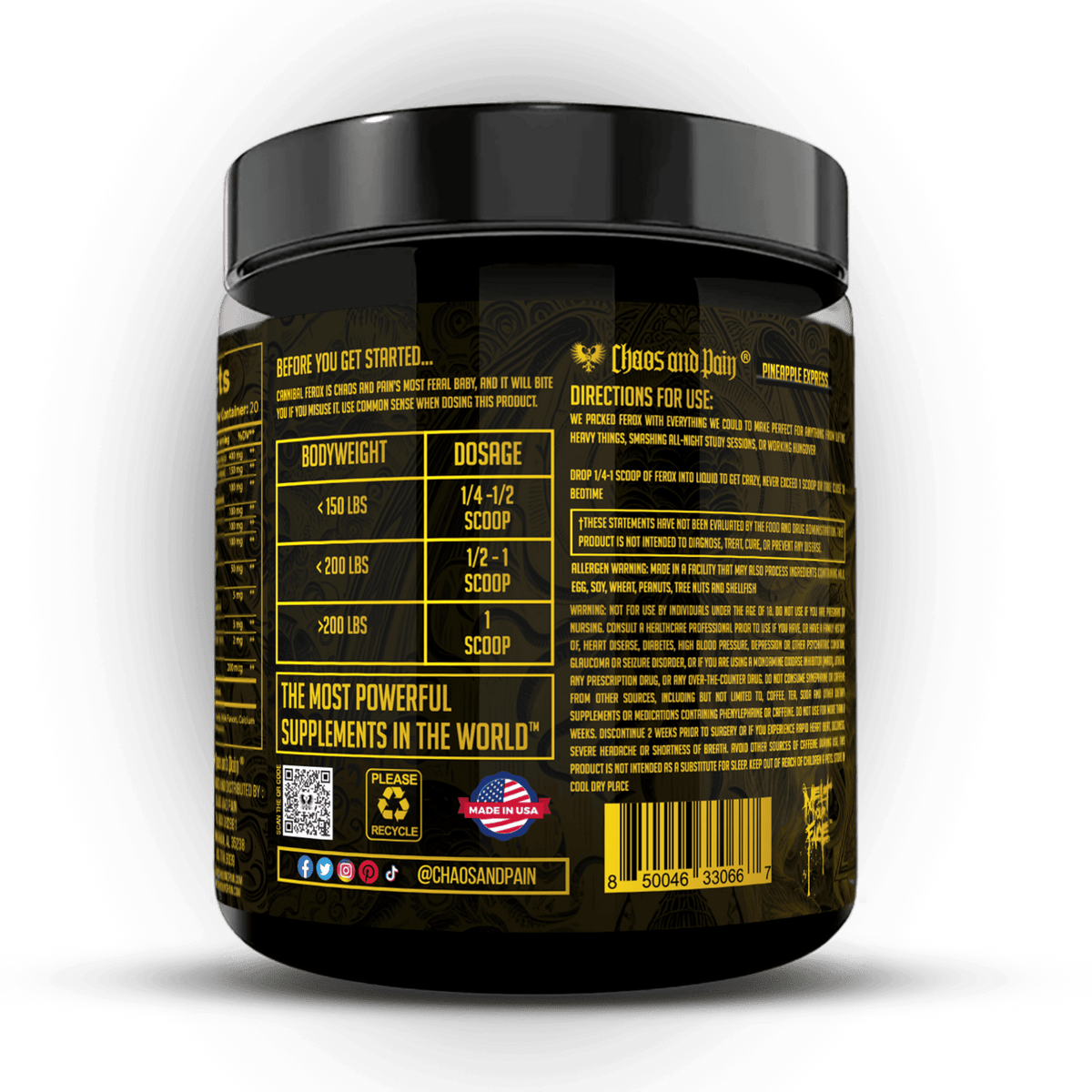 Chaos And Pain Pre Workout