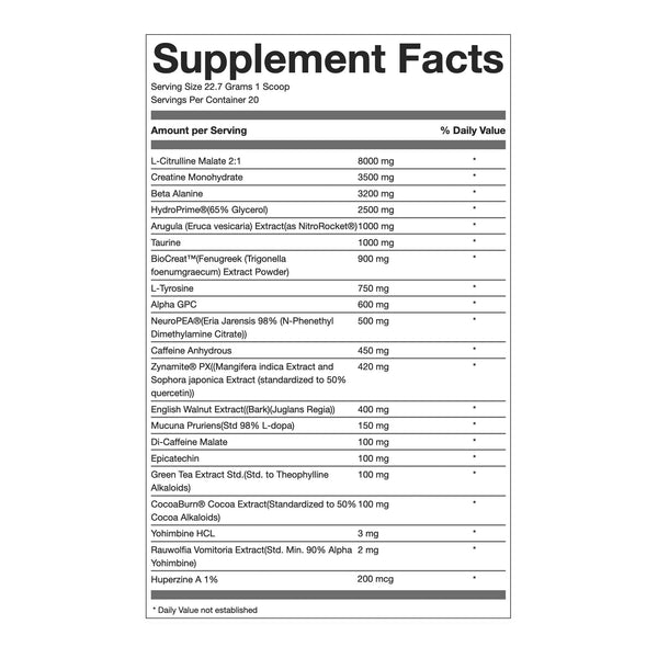 CANNIBAL FEROX AMPeD PRE-WORKOUT - Chaos and Pain